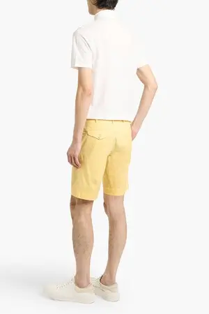 SLOWEAR Incotex Slimfit Cottonblend Shorts - Yellow