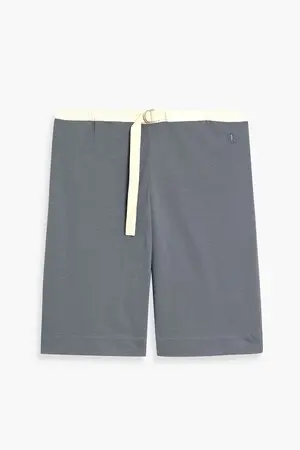 JIL SANDER Embroidered Cottonjersey Shorts - Gray