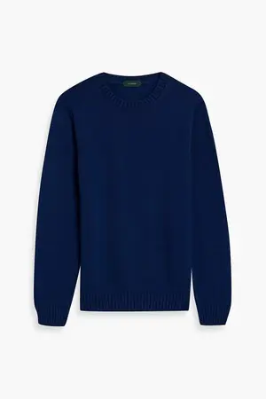 SLOWEAR Zanone Cotton Sweater - Navy