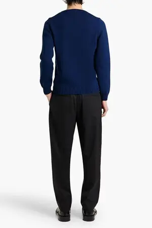 SLOWEAR Zanone Cotton Sweater - Navy