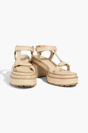 Cult Gaia Elka Raffia Platform Sandals