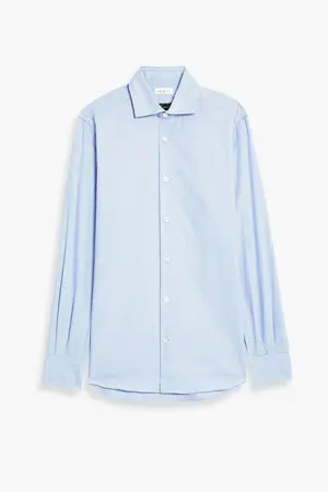 SLOWEAR Glanshirt Checked Cotton Shirt - Light Blue