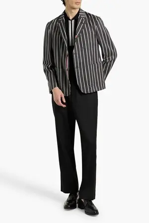 Thom Browne Striped Wool And Cottonblend Blazer