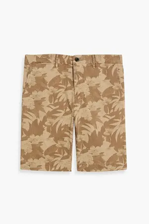 SLOWEAR Floralprint Cottonblend Shorts - Beige