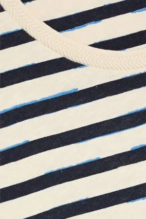 Orlebar Brown Striped Cotton And Linenblend Jersey Tshirt