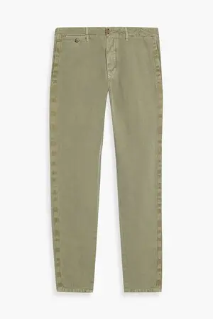 SLOWEAR Incotex Tapered Linen And Cottonblend Pants - Light Green