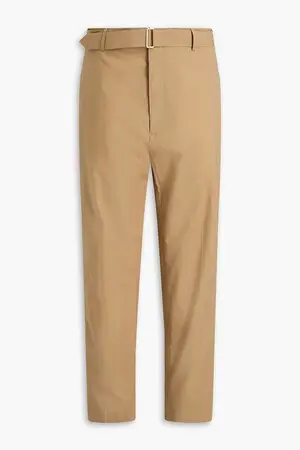 Officine Générale Owen Belted Cotton-poplin Pants