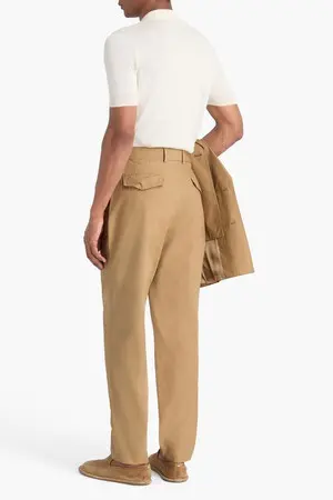 Officine Générale Owen Belted Cotton-poplin Pants
