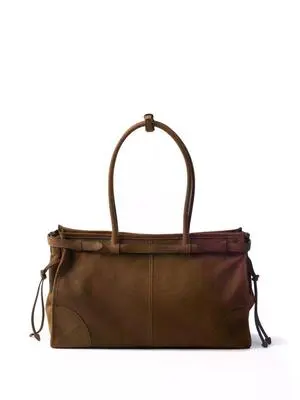 Prada Bonnie Large Nubuck Leather Handbag - Brown