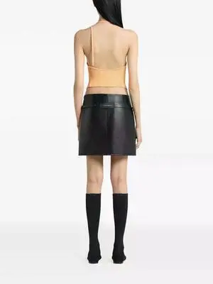 COURREGES Halter-neck Ribbed-knit Top - Orange