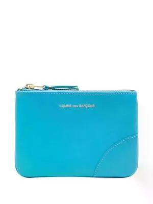 Comme Des Garçons Zip Stitched Wallet - Blue