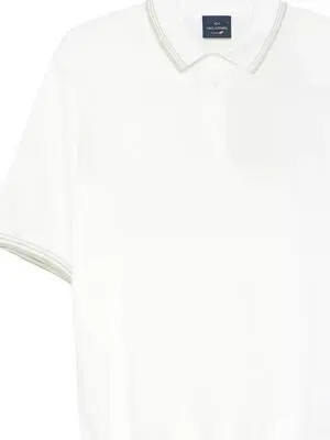 Paul & Shark Striped-collar Polo Shirt - White