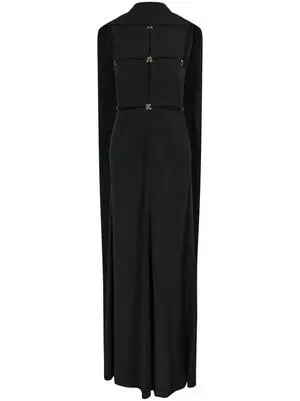 Rabanne Cut-out Long Cape Dress - Black