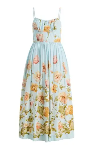 Cara Cara Alba Floral Cotton Midi Dress Floral