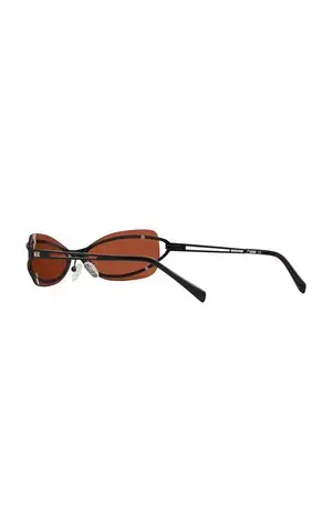 BRU EYEWEAR Cannon Wrap-frame Metal Sunglasses