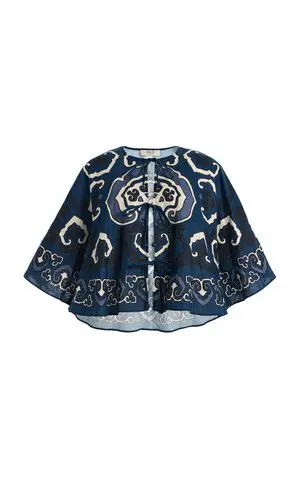 Sea Blaise Printed Linen Top