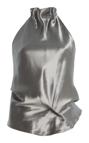 Paris Georgia Coco Satin Top - Silver