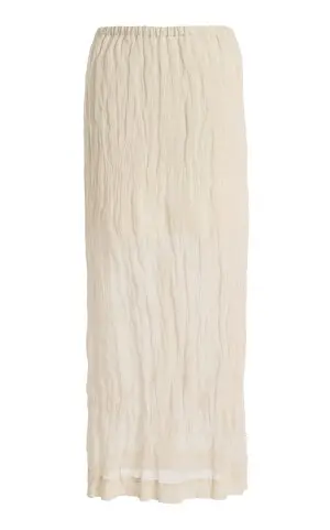 RÓHE Textured Cotton-blend Maxi Skirt
