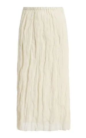 RÓHE Textured Cotton-blend Maxi Skirt - Ivory