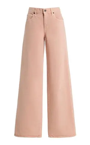 SLVRLAKE Mica Rigid Low-rise Wide-leg Jeans - Pink