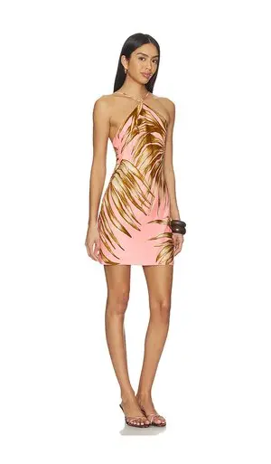 Rococo Sand Bias Halter Mini Dress