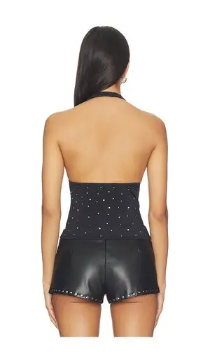 Superdown Sheren Embellished Halter Top