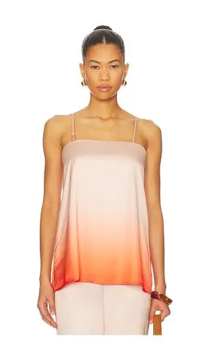 SNDYS Amaya Long Line Top In Peach - Peach Ombre