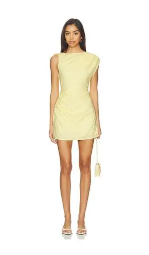 SNDYS Saskia Mini Dress In Lemon - Pollen