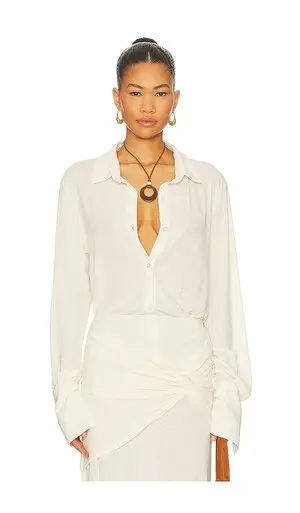 SNDYS Kalea Shirt In Ivory - Off White