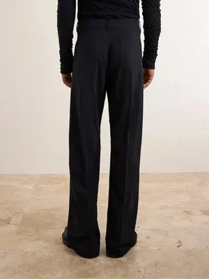 Rick Owens Geth Straight-leg Virgin Wool Trousers - Black