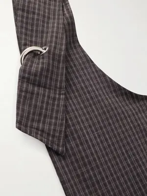 MFPEN Eyelet Checked Canvas Shoulder Bag
