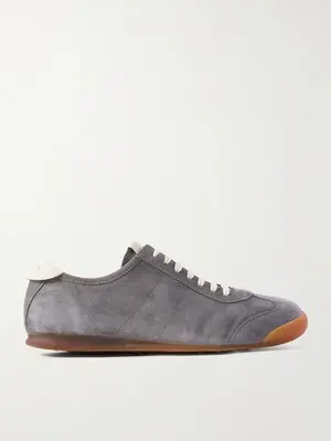 Officine Creative Hazel 001 Leather-trimmed Suede Sneakers - Gray