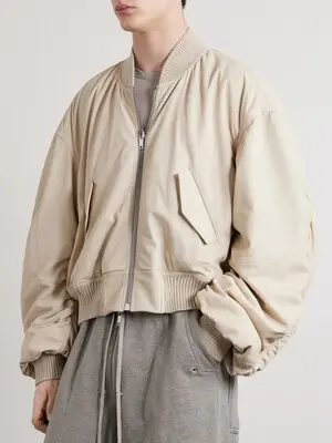 Rick Owens Secchia Leather Bomber Jacket