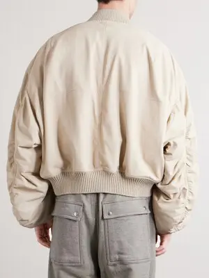 Rick Owens Secchia Leather Bomber Jacket
