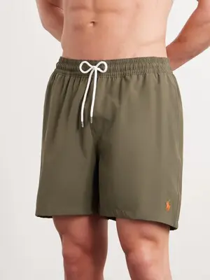 Polo Ralph Lauren Traveler Straight-leg Mid-length Swim Shorts - Green