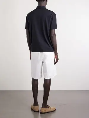 SLOWEAR Cotton And Silk-blend Jersey Polo Shirt - Black