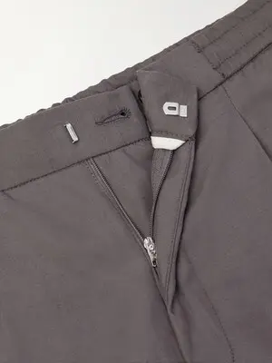 Officine Générale Drew Tapered Pleated Lyocell, Linen And Cotton-blend Trousers