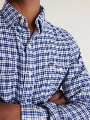 Polo Ralph Lauren Checked Cotton-flannel Shirt - Blue