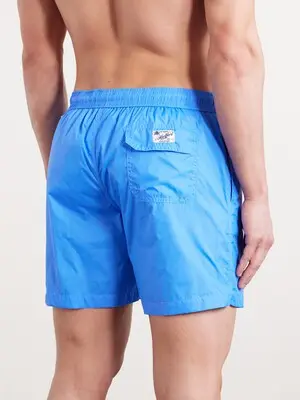 Hartford Straight-leg Mid-length Recycled Swim Shorts - Blue