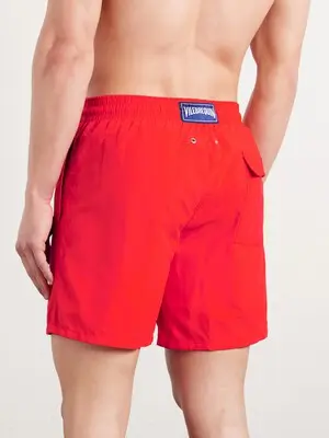 Vilebrequin Moorea Straight-leg Mid-length Econyl® Swim Shorts - Red