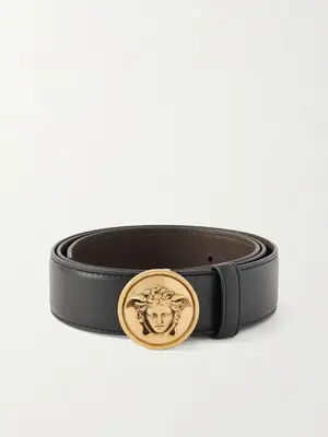Versace 3.5cm Leather Belt - Black