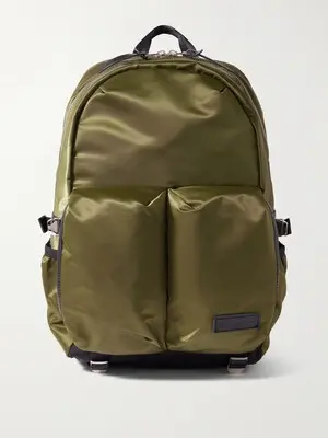 MASTER-PIECE CO Lightning Cordura®-trimmed Nylon-twill Backpack - Green