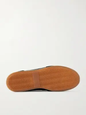 Mr P. Suede-trimmed Leather Sneakers