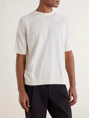 PIACENZA CASHMERE 1733 Silk And Linen-blend T-shirt