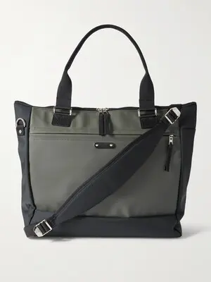 MASTER-PIECE CO Spec Cordura® And Leather Tote Bag - Green