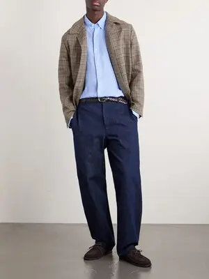 Polo Ralph Lauren Button-down Collar Logo-embroidered Linen Shirt - Blue