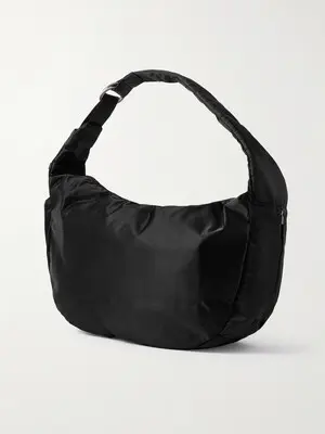 MASTER-PIECE CO Ark Leather-trimmed Nylon Shoulder Bag - Black