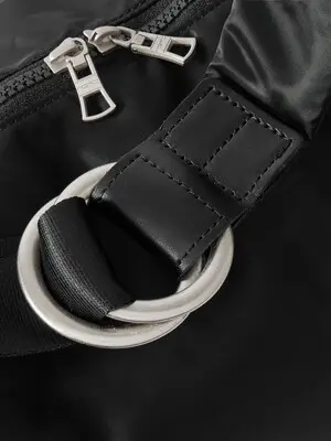 MASTER-PIECE CO Ark Leather-trimmed Nylon Shoulder Bag - Black