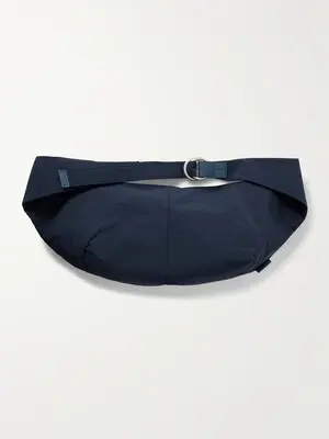 MASTER-PIECE CO Sash Large Leather-trimmed Sling Bag - Blue