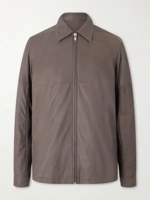 Rick Owens Brad Leather Jacket - Gray